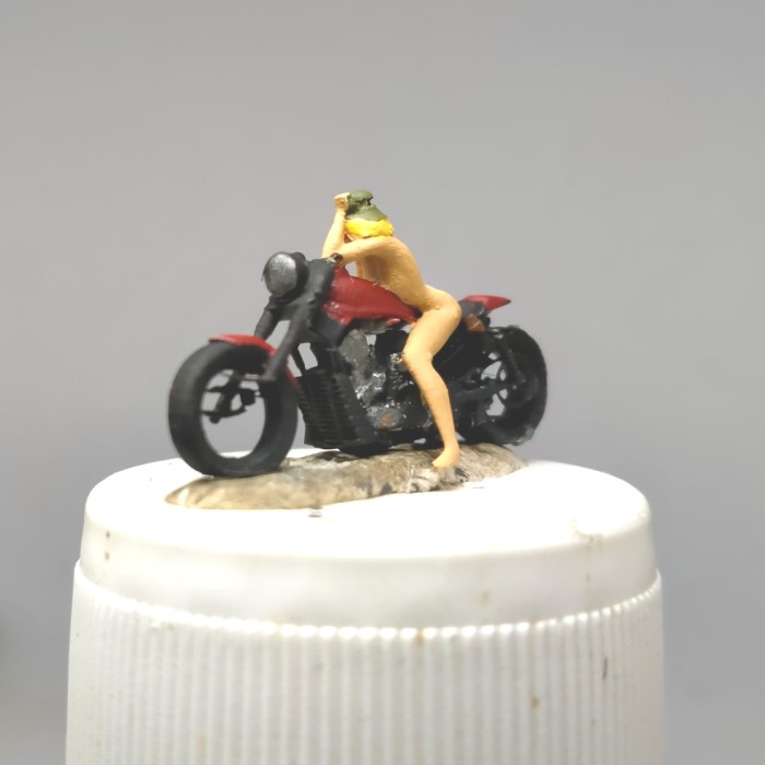 Jual Promo!!! Lady Rider Biker Motorcycle #1 Ho 1:87 Miniature Figure ...