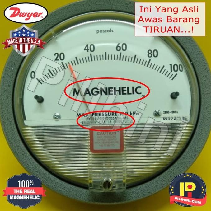 Jual Dwyer Magnehelic 0-100 Pascal Differential Pressure Gauge | Shopee ...
