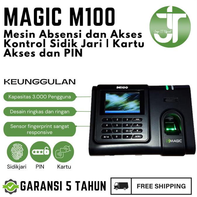 Jual Mesin Absensi Sidik Jari dan Akses Kontrol Fingerprint PIN Magic ...
