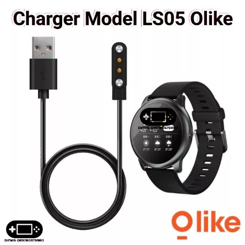 Jual Charger Model LS05 Olike Charging OW W3 SmartWatch Oase W1 H12W ...
