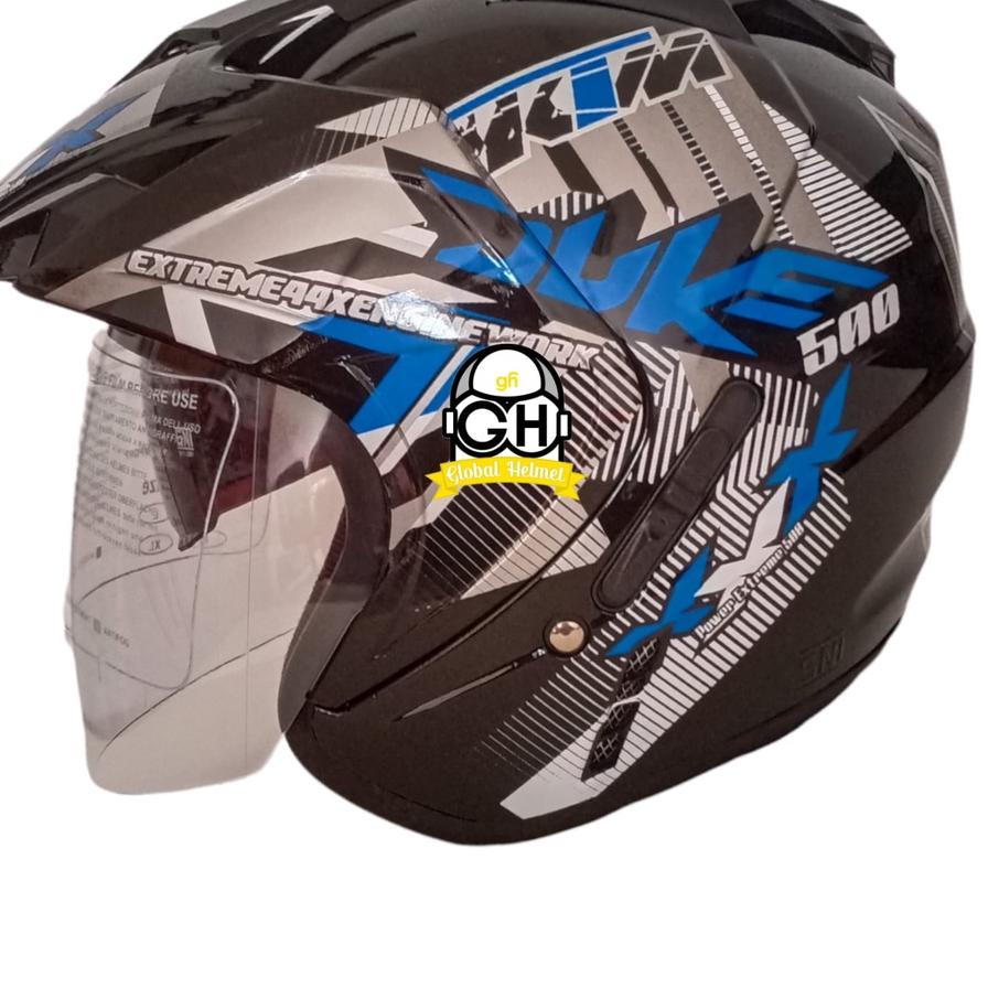 Jual Helm Motor Sni Bxp Original 2 Kaca Double Visor Duke Blue Helmet