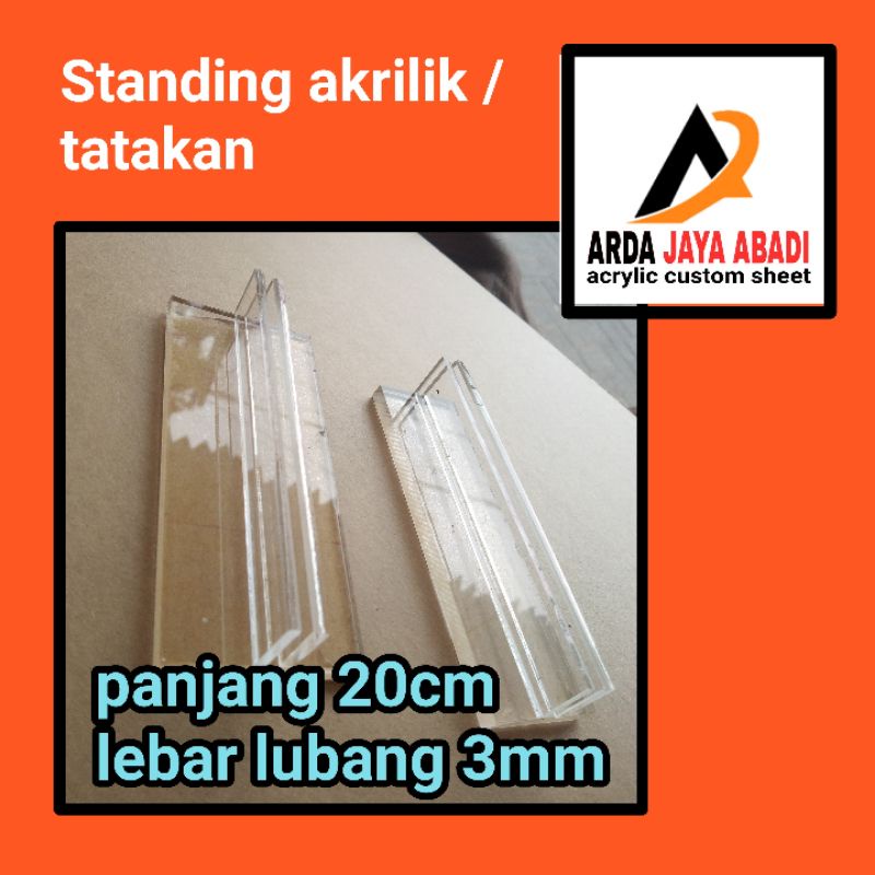 Jual Stand akrilik 20cm tatakan akrilik acrylic standing penyangga ...