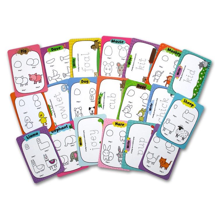 Jual [NPP] Drawing LCD Tablet & Flash Cards Box Set (Reusable-bisa ...