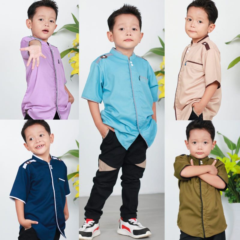 Jual Baju koko hilwa maroko biru wardah anak | baju koko hilwa maroko ...