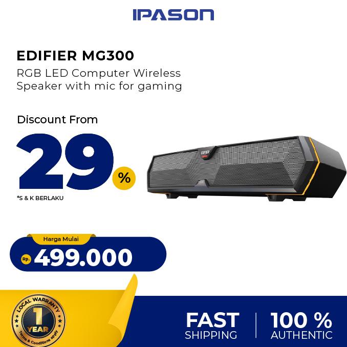 Jual Edifier Mg300 Rgb Led Computer Wireless Speaker With Mic For Gaming | Shopee Indonesia