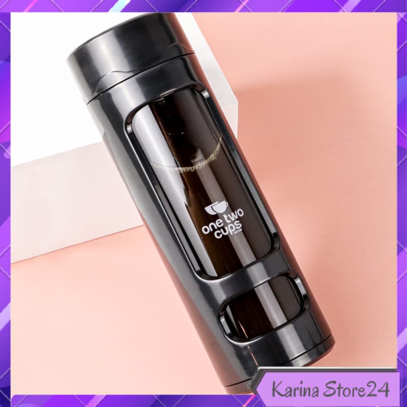 Jual ONE TWO CUPS BOTOL MINUM KACA DENGAN SARINGAN 400ML - VN100 | Shopee Indonesia