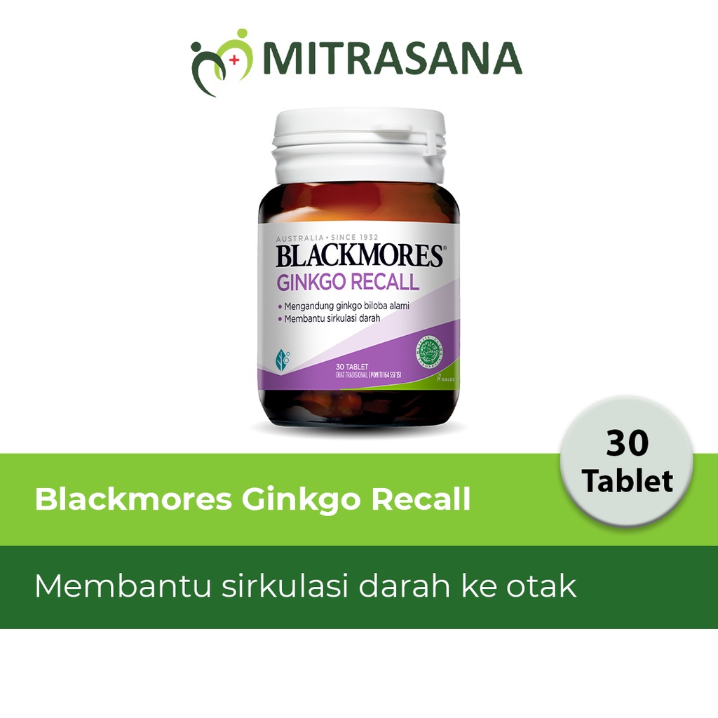 Jual Blackmores Ginkgo Recall - 30 Tablet - Membantu Meningkatkan Daya ...