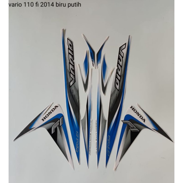 Jual Striping Motor Honda Vario FI 110 Tahun 2014 Warna Biru Putih ...