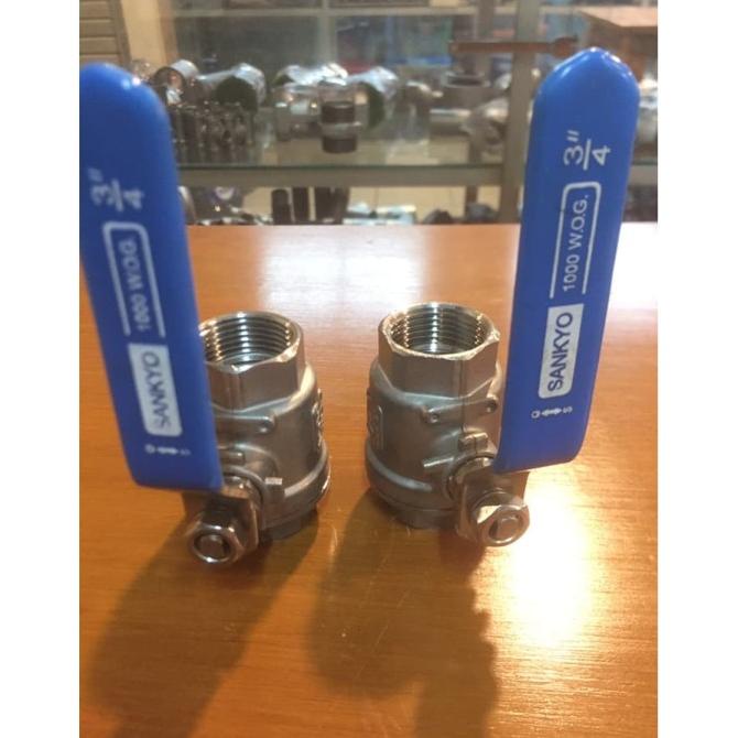 Jual Ball Valve Ss 316 Sankyo 1 1/4 Inch Model 2Pc | Shopee Indonesia