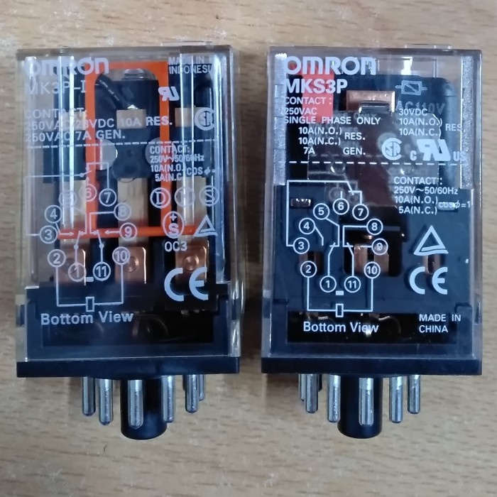 Jual Relay MK MKS 3P MK3P MKS3P MK3P-I Omron original 110V AC 11 kaki ...