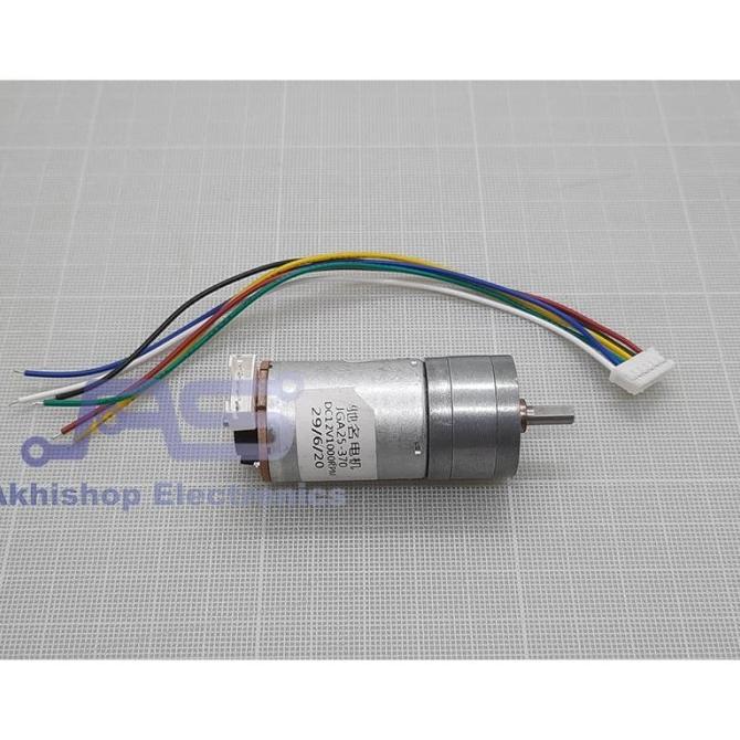 Jual High Speed Motor DC 25GA370 12V 1000RPM w/ Encoder | Shopee Indonesia