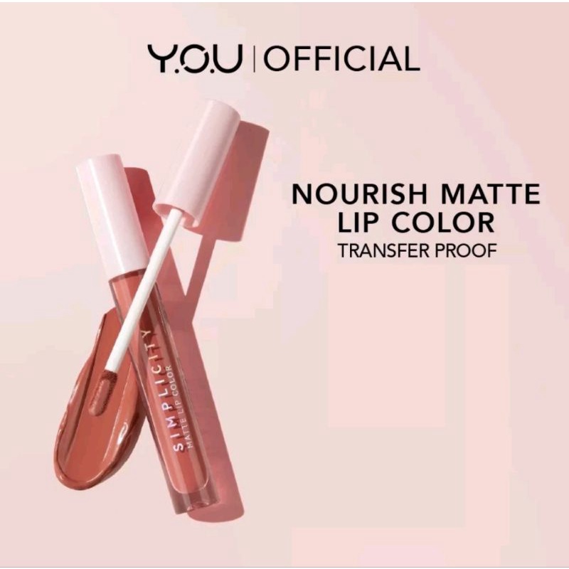 Jual YOU Simplicity Matte Lip Color Transferproof Pigmented Liptick ...