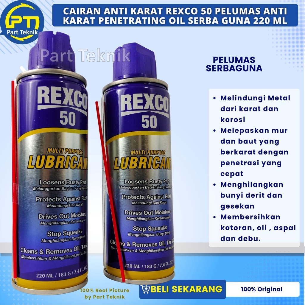 Jual Cairan Anti Karat REXCO 50 Pelumas Anti Karat Penetrating Oil ...
