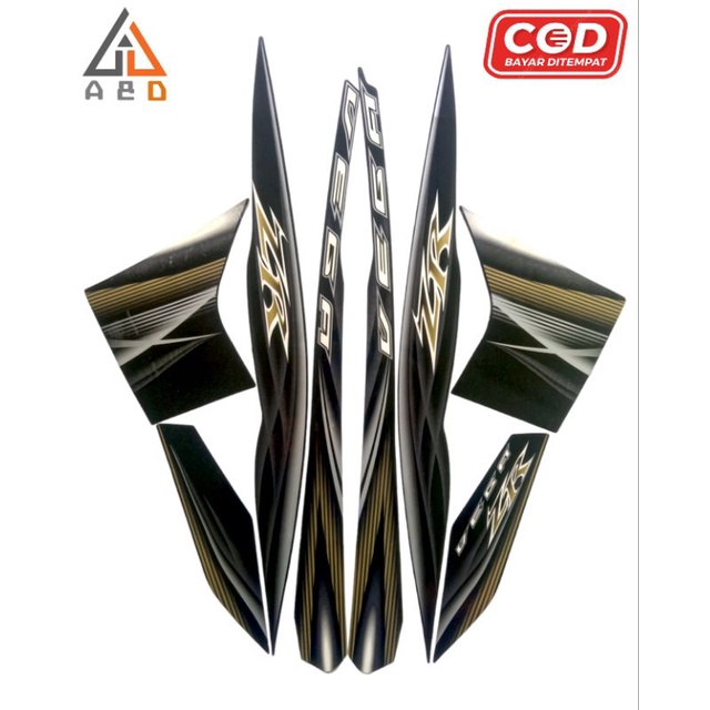 Jual STIKER STRIPING LIS POLET STICKER MOTOR YAMAHA VEGA ZR 2012 HITAM ...