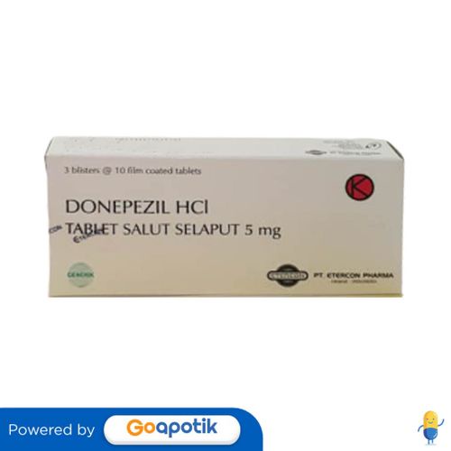 Jual DONEPEZIL HCL ETERCON 5 MG BOX 30 TABLET | Shopee Indonesia