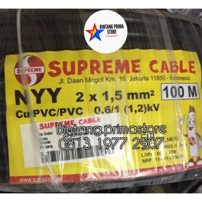 Jual kabel NYY 2x1.5mm Supreme @100M | Shopee Indonesia