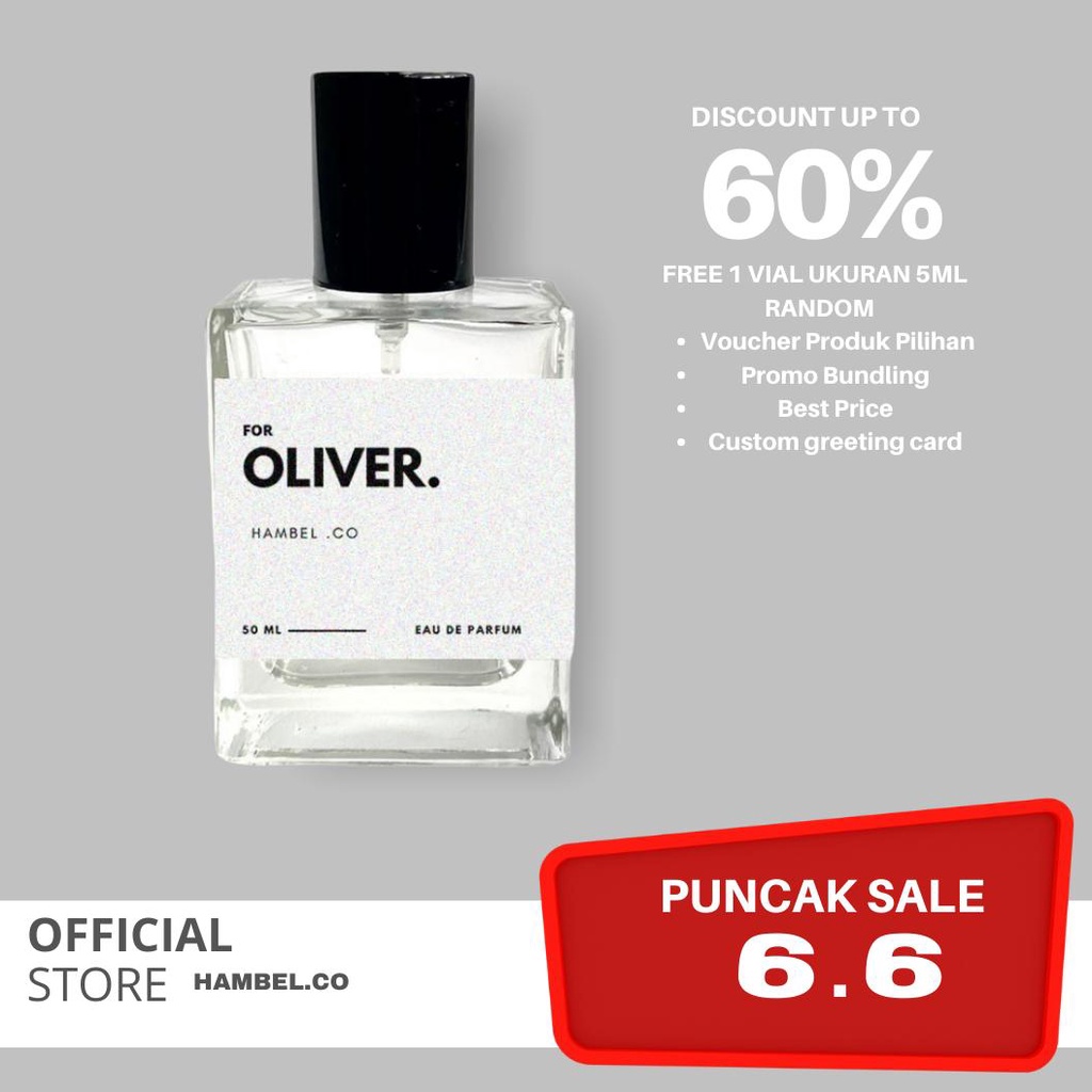 Jual Hambel parfum- For Oliver | Vanilla & Coffee | parfum Unisex ...
