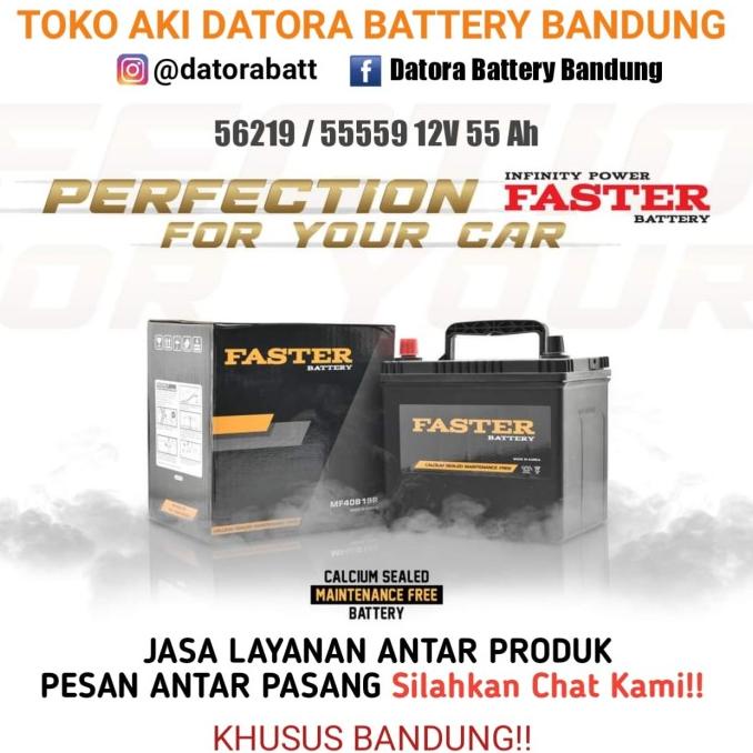 Jual AKI FASTER MF 56219 / 55559 55Ah inova reborn bensin / aveo/ trax ...
