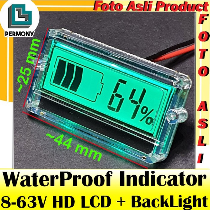 Jual indikator Baterai indicator battery Lithium 8-63V DC LCD-HD ...