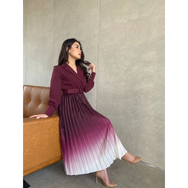 Jual VICTOIRE | DRESS 33847/01818 | GRADASI LONG DRESS | Shopee Indonesia