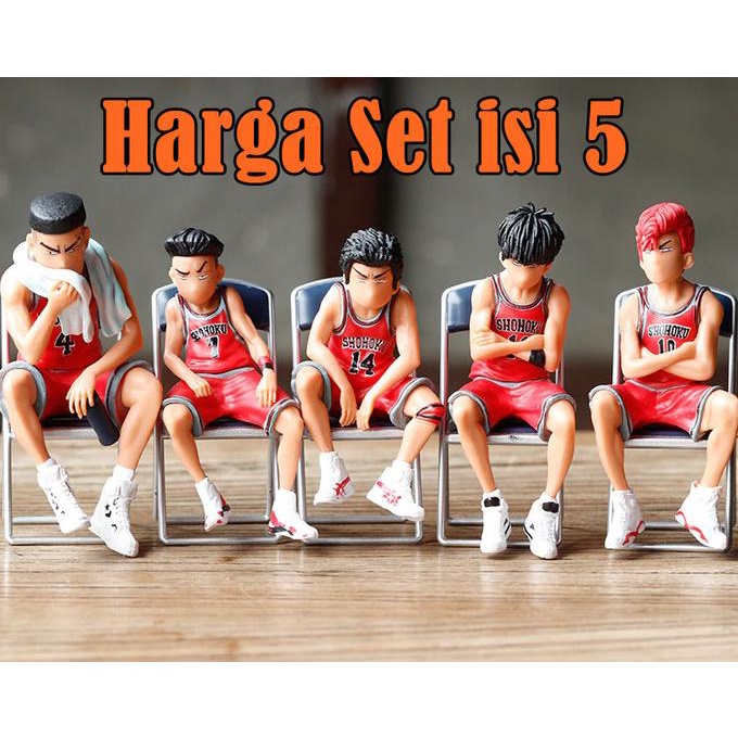 Jual Figure Set Basket Team Hanamichi Sakuragi Slam Dunk Shohoku Time Out | Shopee Indonesia