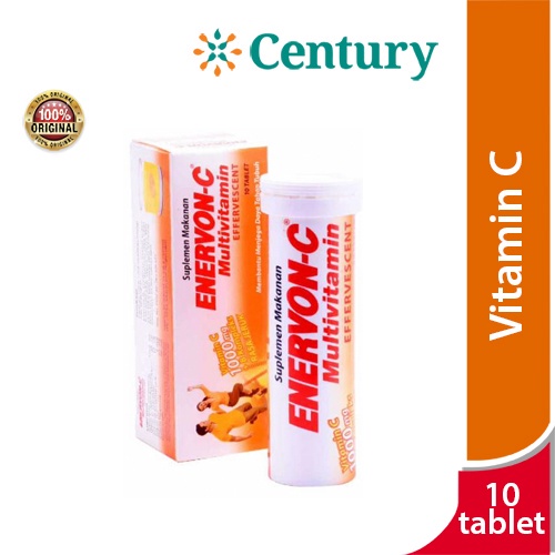 Jual Enervon-C Effervescent Tube 10's / Multivitamin / Daya Tahan Tubuh ...