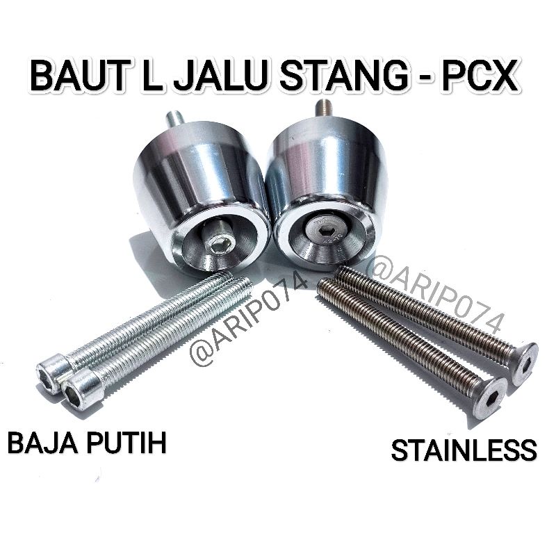 Jual BAUT L STAINLESS SS 304 BAUT JALU STANG PCX ADV BEAT VARIO SCOOPY ...