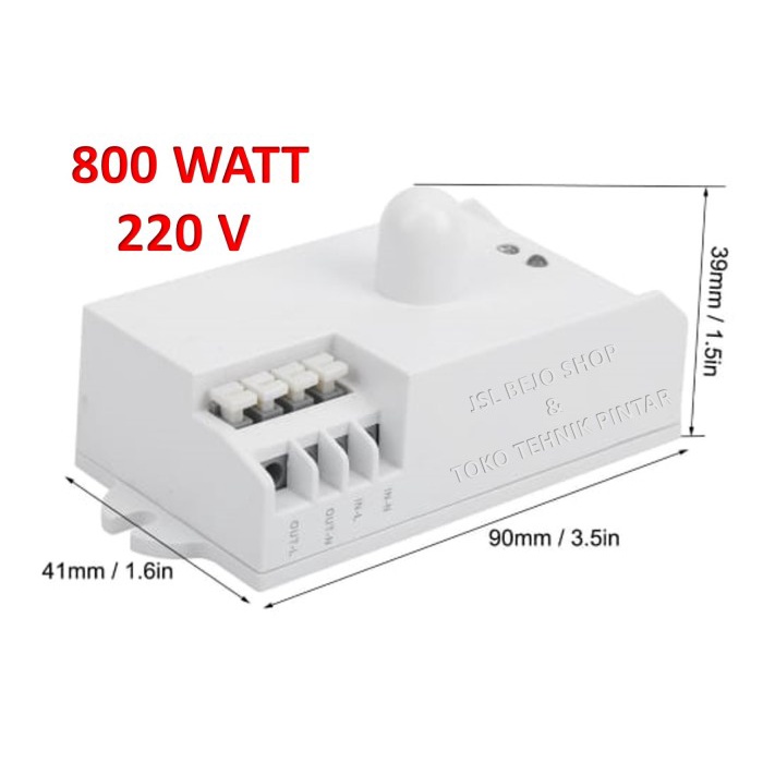 Jual Sensor Gerak Microwave Radar Switch 360 500W Radar Motion Detector ...