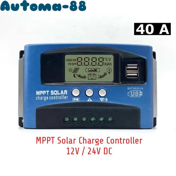 Jual MPPT Solar Charge Controller SCC-40A 12V 24V Battery charger ...