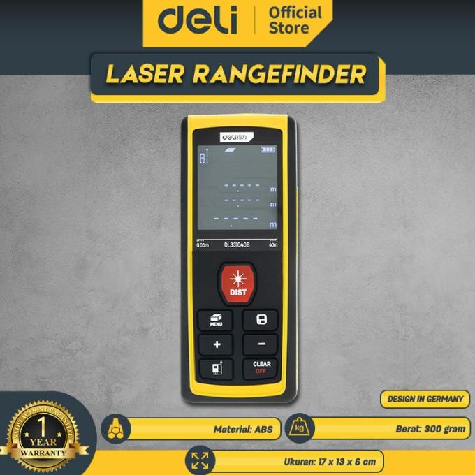 Jual Deli Laser Rangefinder / Meteran Laser Digital 40 m Pengukur ...