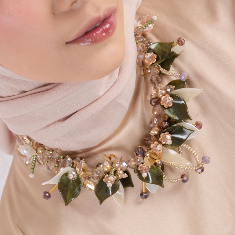 Jual ADHA NECKLACE /Kalung Manik/Kalung Bead/ Kalung Hijab Friendly ...