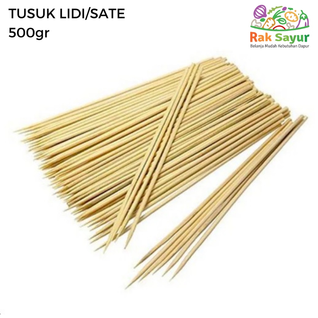 Jual Tusuk Lidi sate 500gr Rak Sayur Pasar Murah Online Padang | Shopee ...