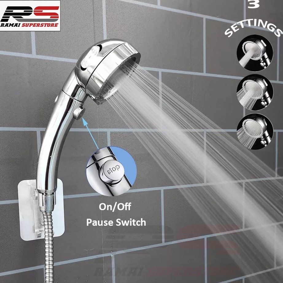 Jual Berkah Shopee Kepala Shower Mandi Rotating With 3 Mode Pressure ...