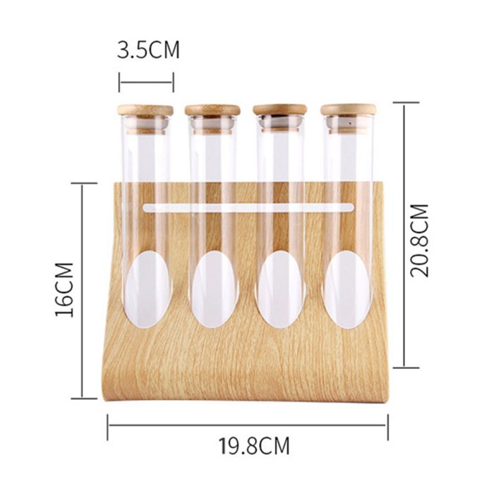 Jual 4In1 Tempat Biji Kopi / Teh - Coffee Bean Bambu Tube Rak Stand ...