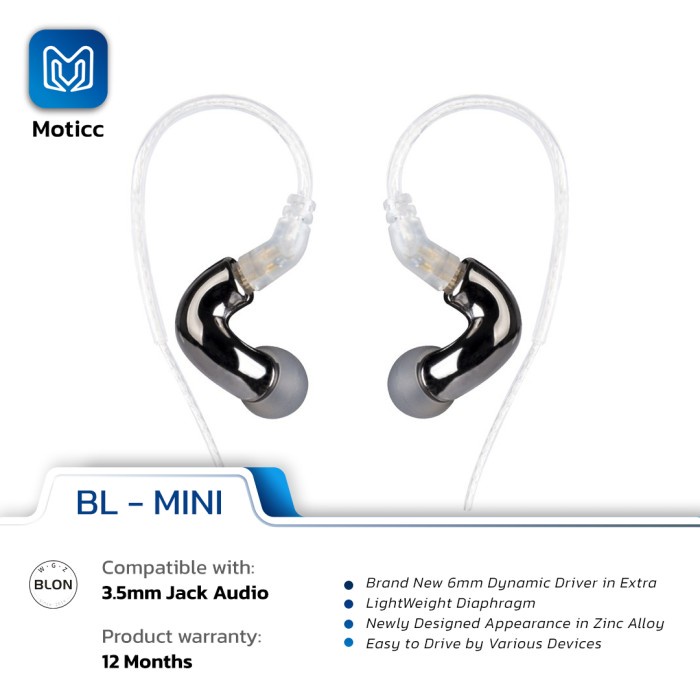 Jual [Garansi Resmi 1 Tahun] Blon Mini Headset Eahone Mini Iem Driver ...