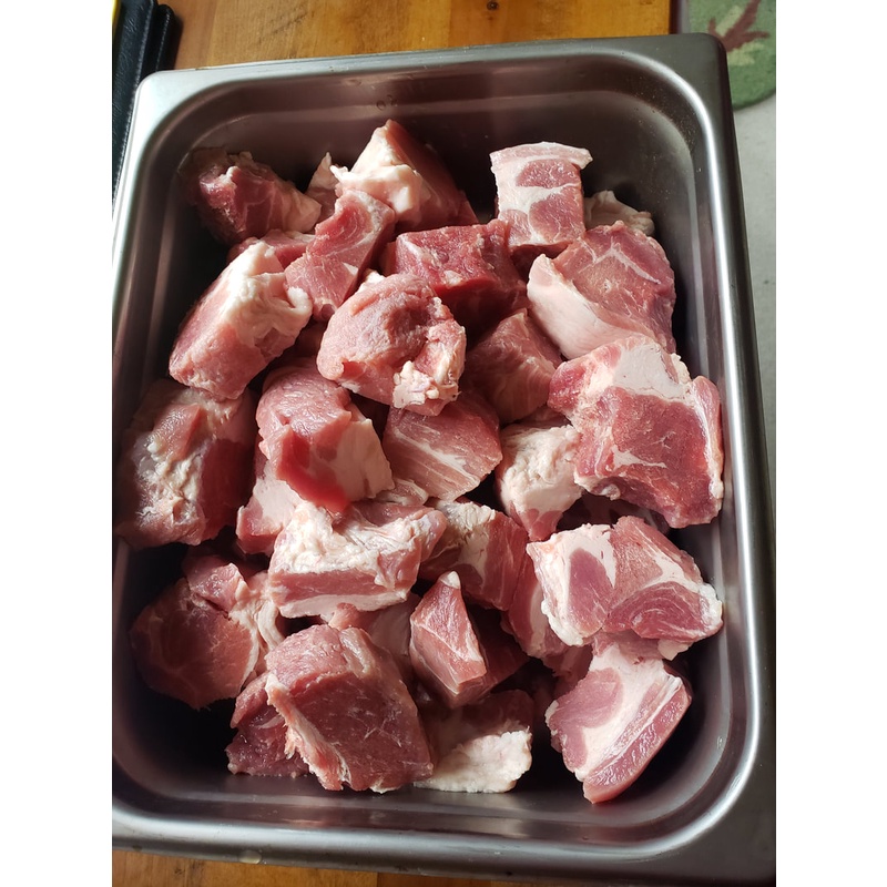 Jual Fresh Pork Chunk Meat & Innards - Dog Raw Food Daging Babi ...