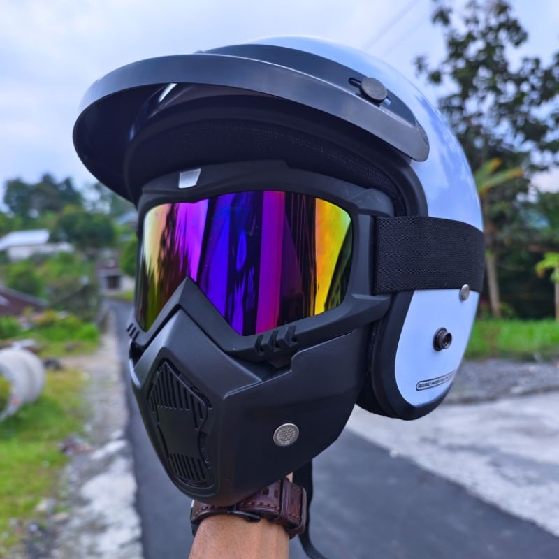 Jual HELM BOGO KAIROS GOGLE MASK+TOPI PAKET GANTENG | Shopee Indonesia