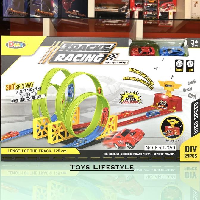 Jual MAINAN ANAK PAKET TREK TRACK MOBIL RACING 360 SPIN SEPERTI ...