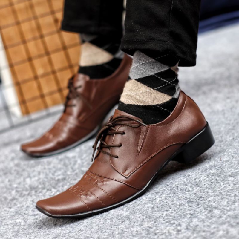 Jual Sultan Footwear Sepatu Formal kerja Pria Pantofel Shamak brown ...