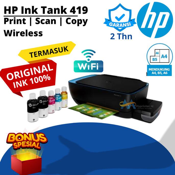 Jual HP 419 Ink Tank Wireless All In One Printer (Print, Scan, Copy ...