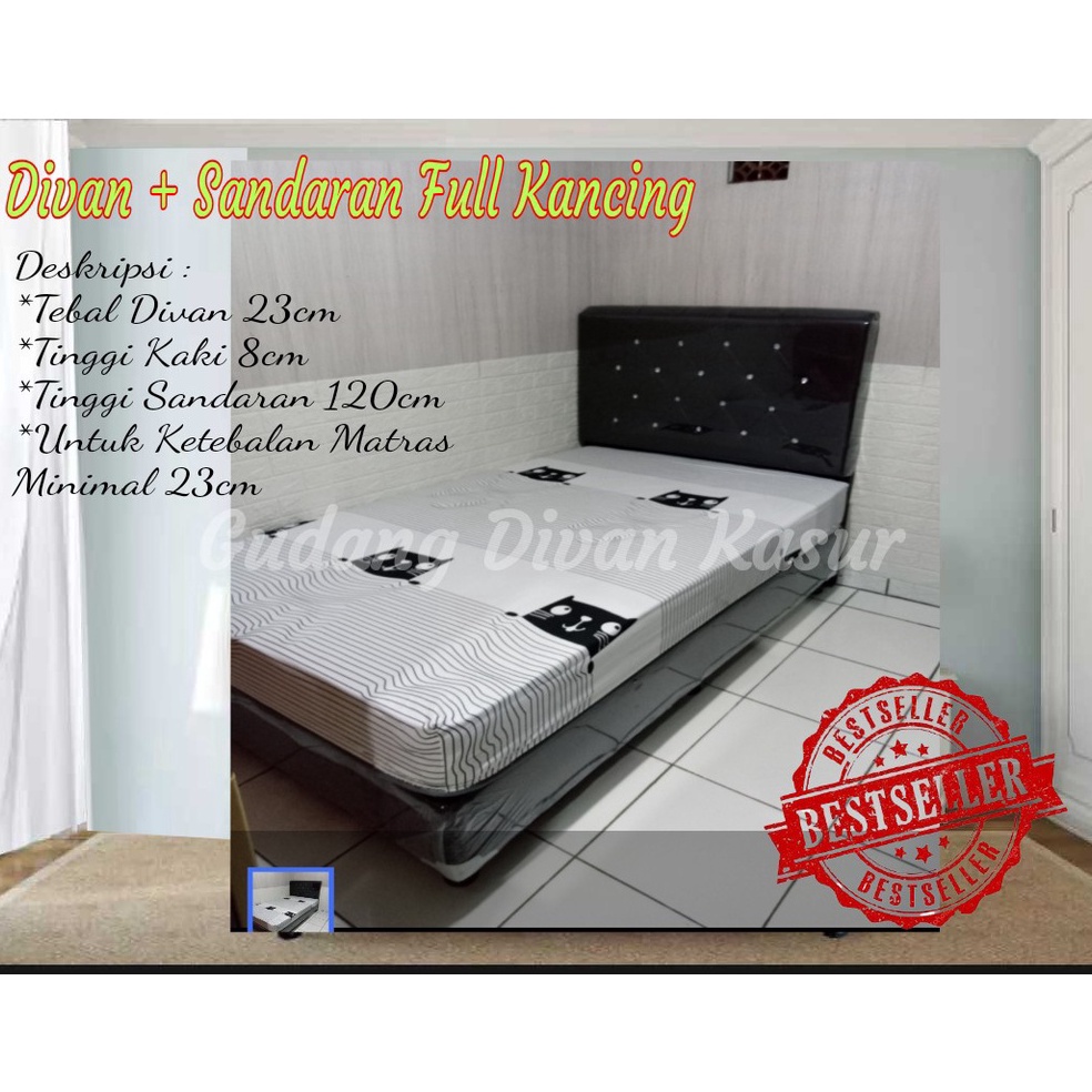 Jual Langsung kirim!! Divan/Difan Kasur Sandaran Full Kancing Tanpa ...