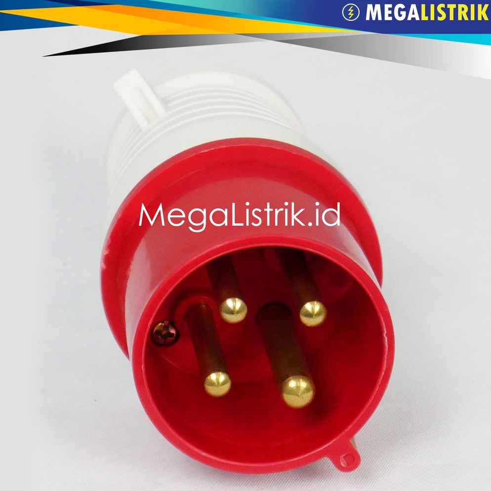 Jual Terkini FORT STEKER 4 PIN 32A / INDUSTRIAL PLUG 4 PIN / KAKI 3P+E 32 AMPERE CEE 024 IP44 ...