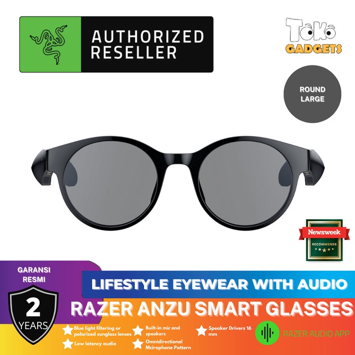 Jual Razer Anzu - Smart Glasses - Size L - (Round Blue Light Sunglass ...
