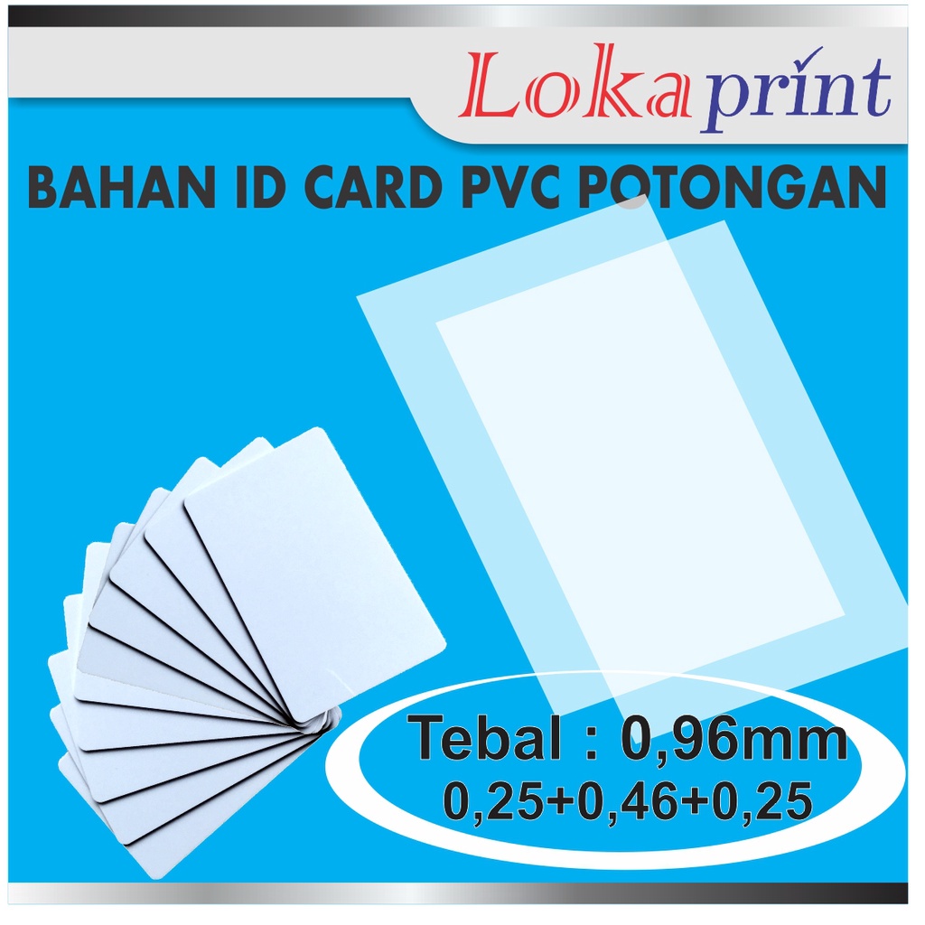 Jual BAHAN ID CARD PVC 0,96MM POTONGAN INKJET 10 PCS TINGGAL PRINT ...
