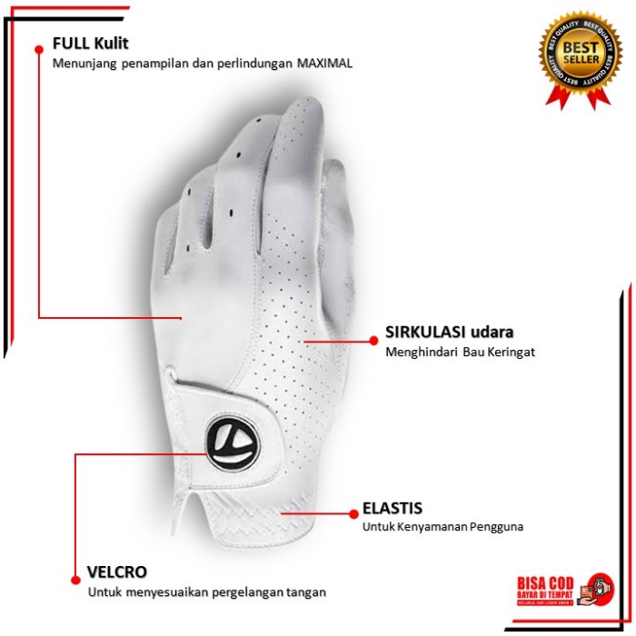 Jual Sarung Tangan Pria Kulit Glove Golf Leather Men Olahraga Outdor | Shopee Indonesia