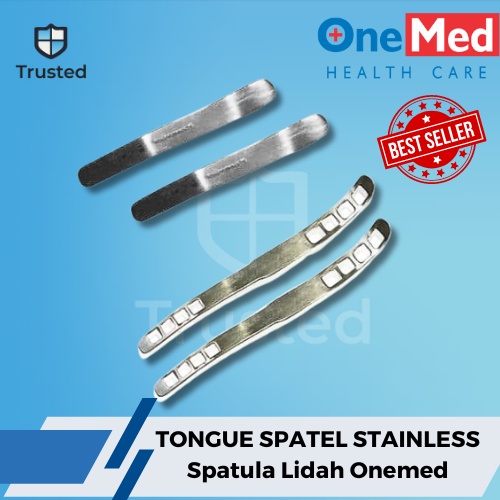 Jual Tong Spatel Stainless Steel Lubang Tongue Spatula OneMed | Shopee ...
