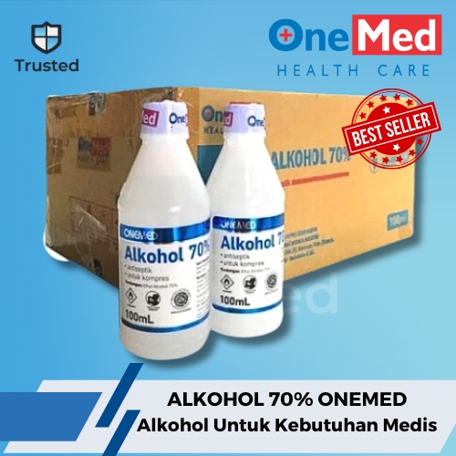 Jual ANTISEPTIK ALCOHOL ALKOHOL 70% 100ML ONEMED ANTISEPTIK ISI 24 ...