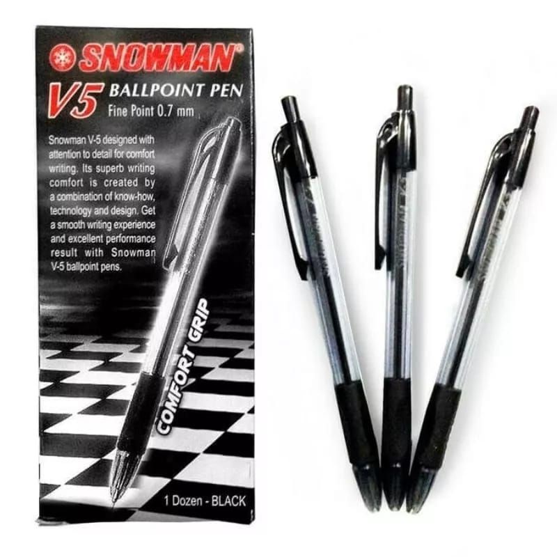 Jual Pulpen Klik Snowman V5 ( PCS) Ballpoint Cetekan Original | Shopee Indonesia