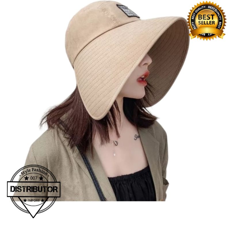 Jual Topi wanita lebar depan anti UV/Topi matahari/Topi pantai/Topi fashion korea | Shopee Indonesia