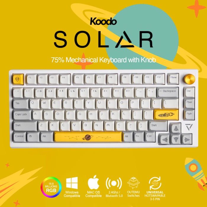 Jual Koodo Solar - Mechanical Keyboard 75% w/Knob Layout | Shopee Indonesia